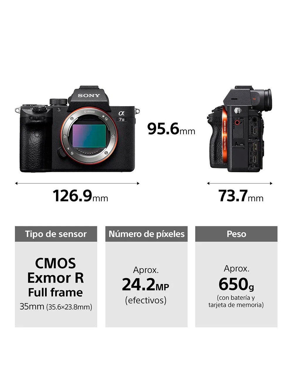 Sony Alpha 7 III Cámara Con Sensor de Imagen Full-Frame de 35 mm ...