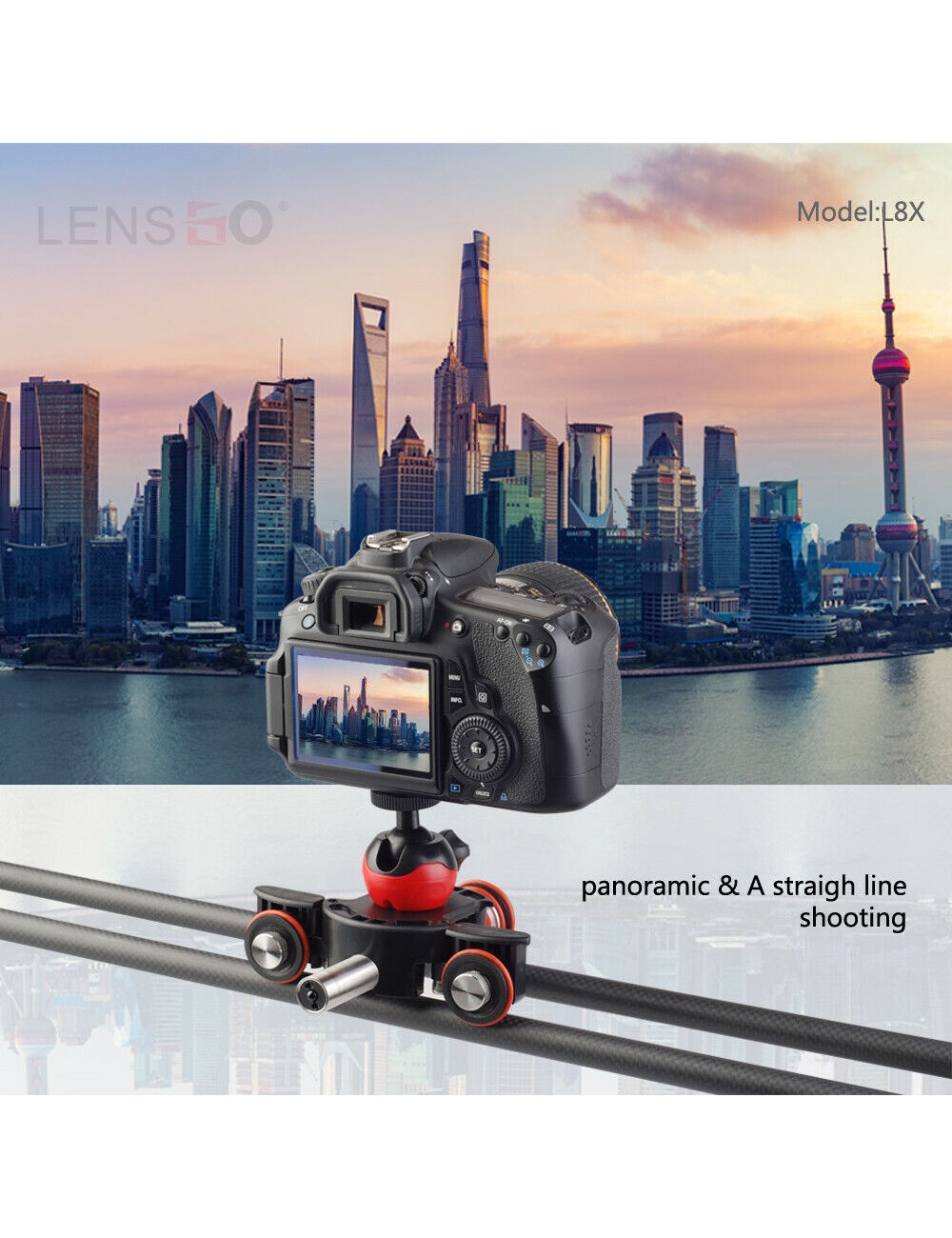 Slider para montar camaras DSLR o de video sobre un riel