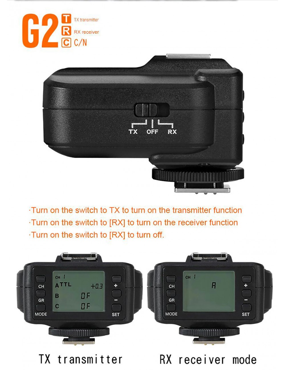 Triopo G2 Trigger Receptor o Transmisor Para Canon