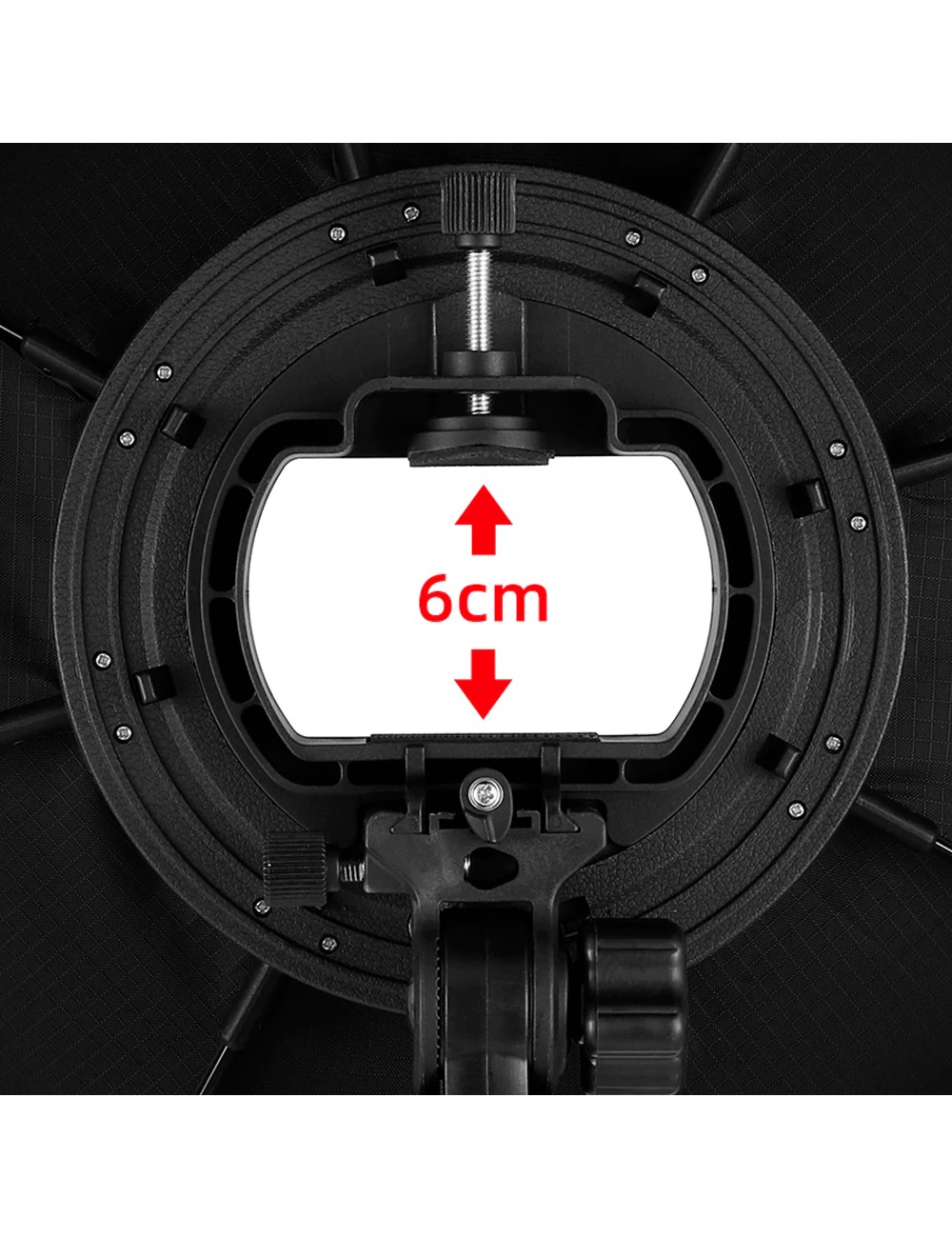 Triopo KX 55cm Softbox Para Flash Speedlight Redondo o Rectangular Con ...