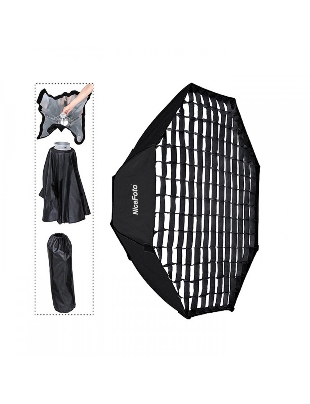 NiceFoto Softbox Paragua octa 95 cm con grilla