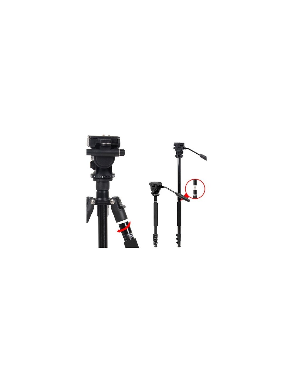 Triopo K2808+HY-350 Trípode Para Video